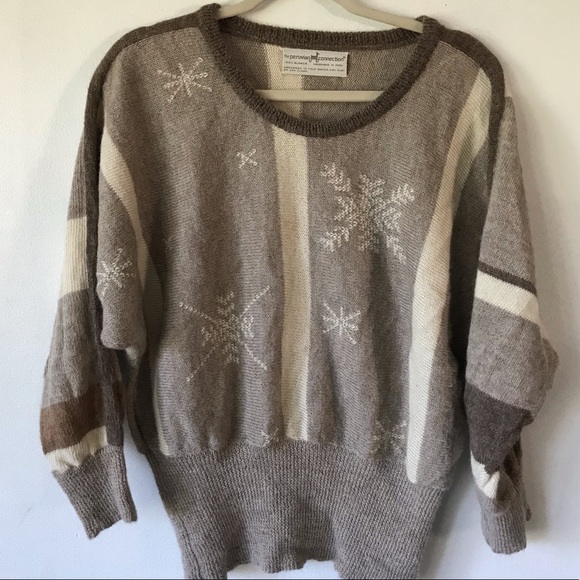 Peruvian Connection | Sweaters | Peruvian Connection Alpaca Brown Cream ...